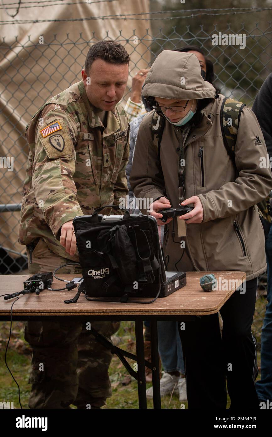 Washington National Guard Sgt. Kevin Gines, a team leader with the ...