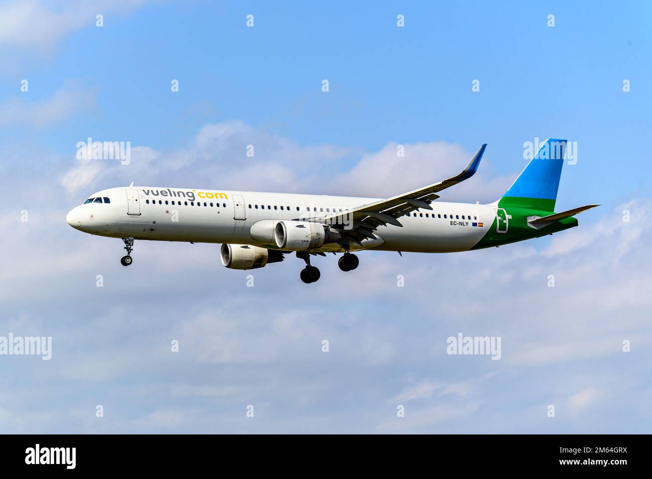 Barcelona, Spain, October 09, 2022, Airbus A321 aircraft of the Vueling ...
