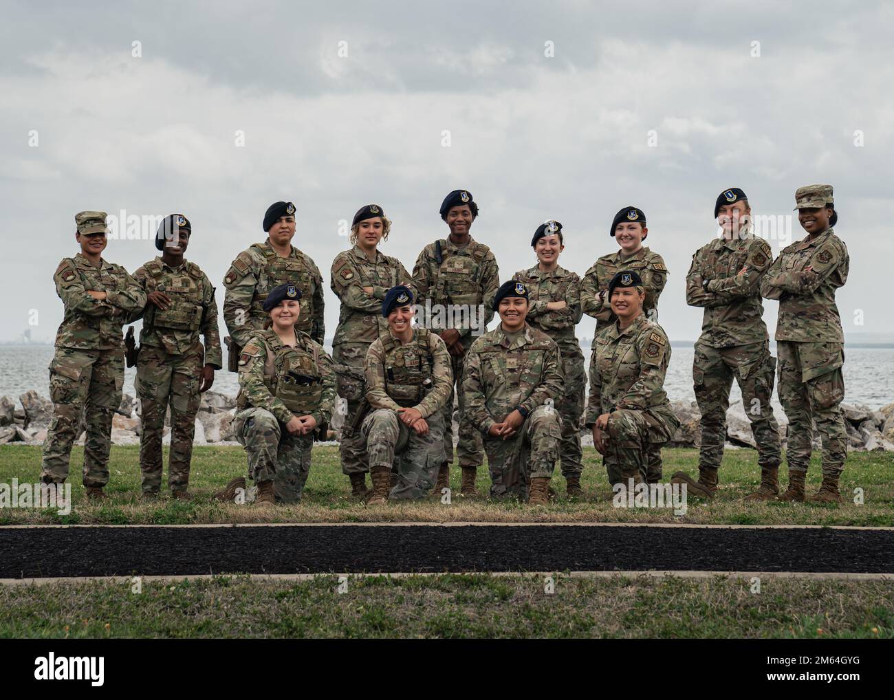 Defenders assigned to the 6th Security Forces Squadron pose for an all ...