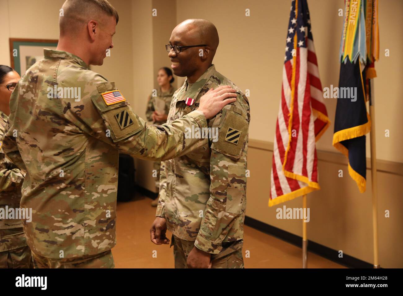 Col David Key (left), the commander of the 3rd Division Sustainment ...
