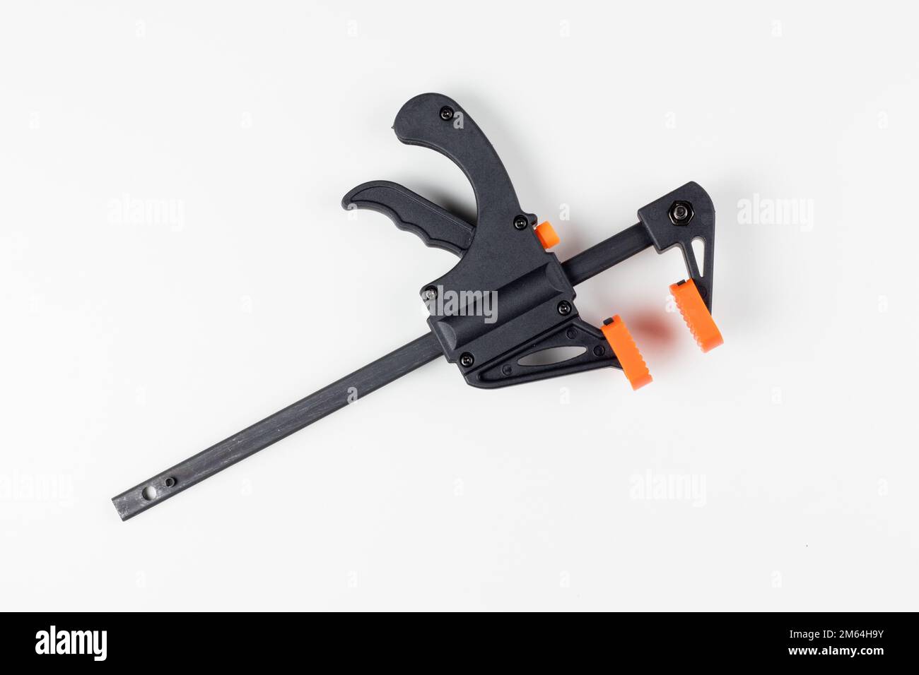 Modern bar clamp with quick release isolated white backgrgound Stock ...