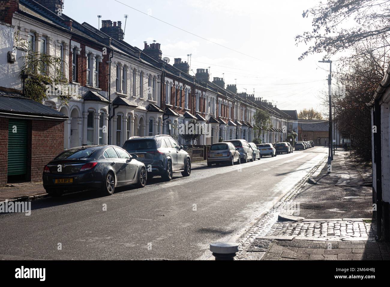Street scene on Westerfield Road, South Tottenham, London, England, UK ...