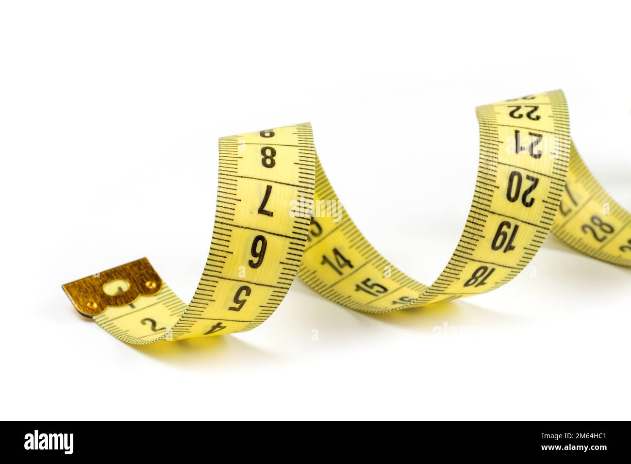 Measure tape in different positions isolated on white background Stock ...