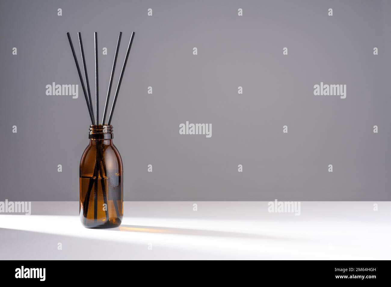 Aroma diffuser with natural essential oil in a Amber, brown glass ...