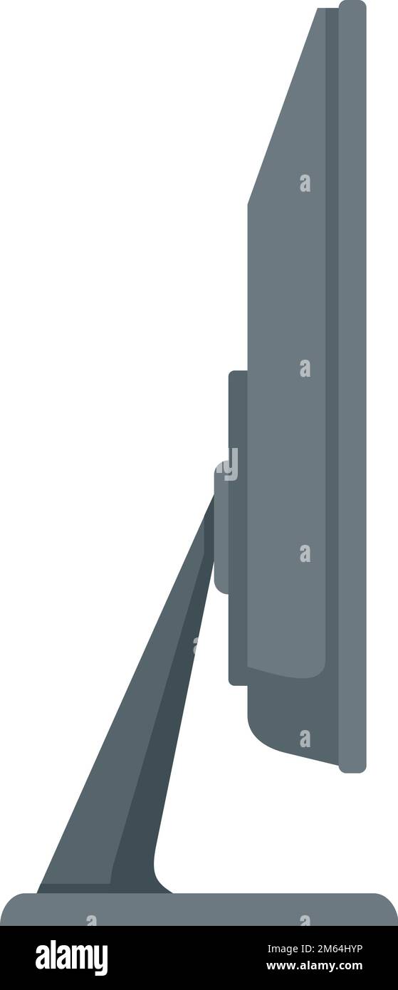 Pc monitor icon flat vector. Screen desktop. Blank display isolated Stock Vector Image & Art - Alamy