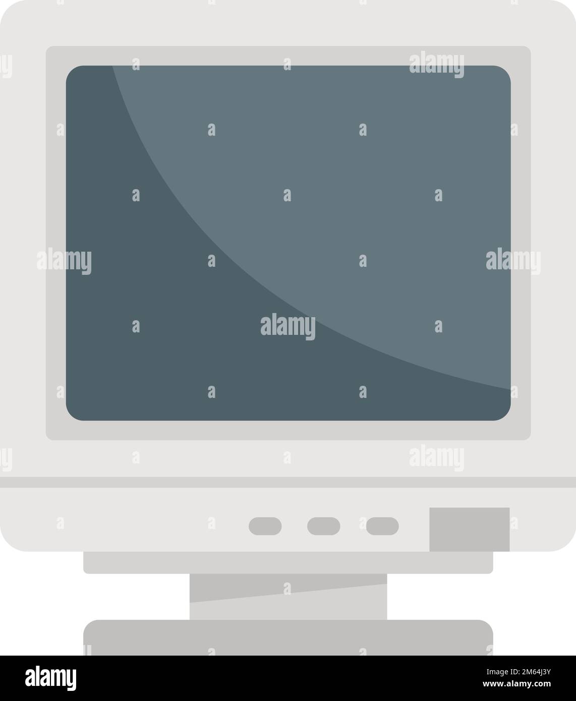 Display icon flat vector. Pc desktop. Computer screen isolated Stock ...