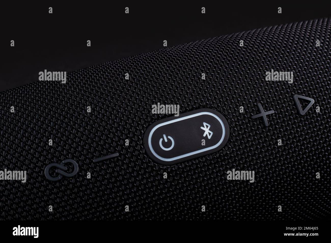 On-off and Bluetooth buttons on the portable and waterproof boom box ...