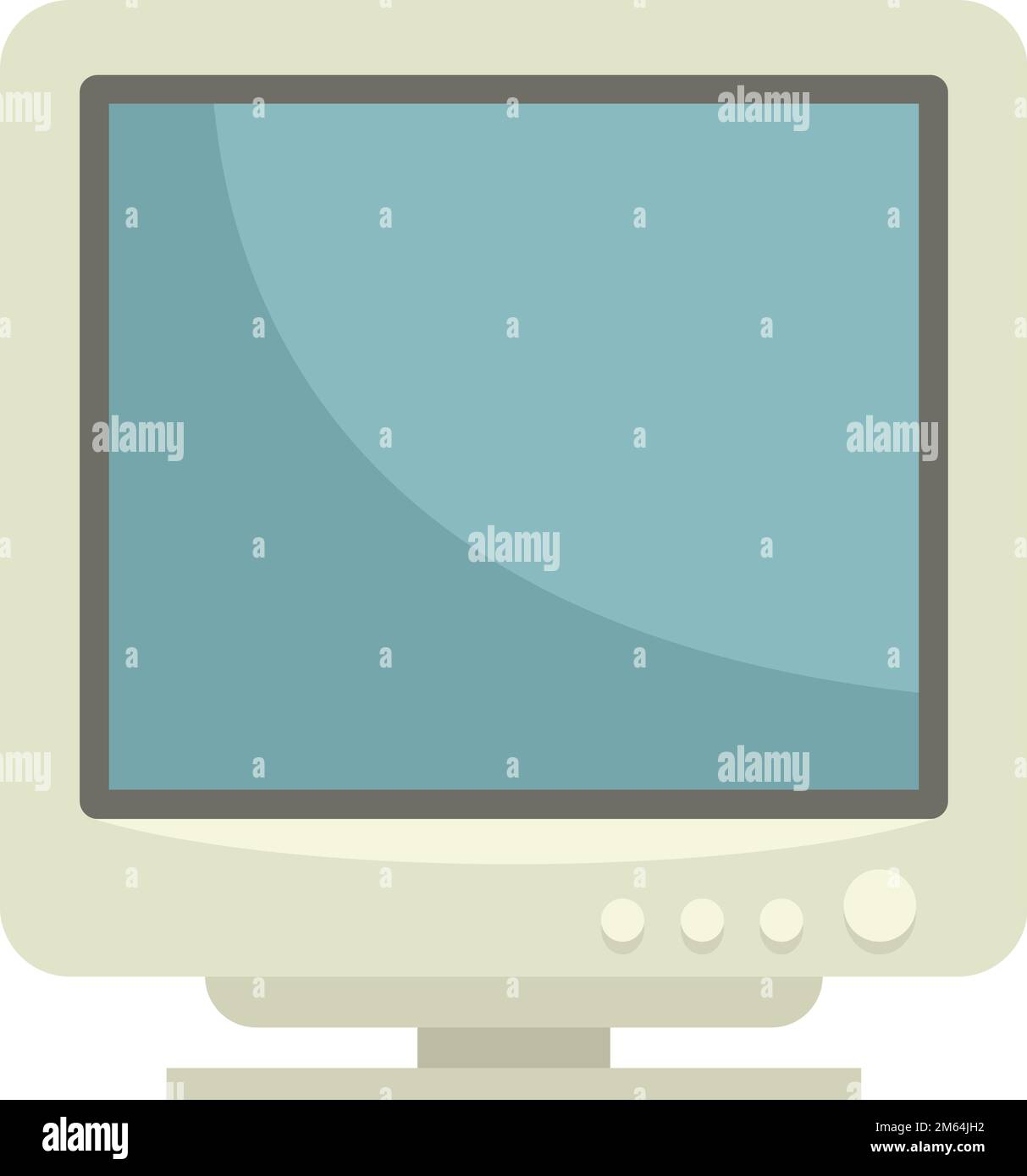 Blank display icon flat vector. Computer pc. Modern screen isolated Stock Vector Image & Art - Alamy