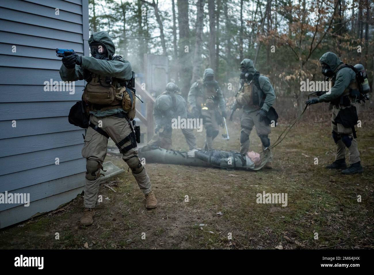 U.S. Secret Service Special Agents and Officers conduct a final exercise for the Hazardous Agent ...