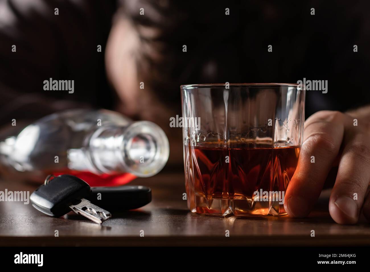 Alcoholism, alcohol addiction and people concept - male alcoholic with ...