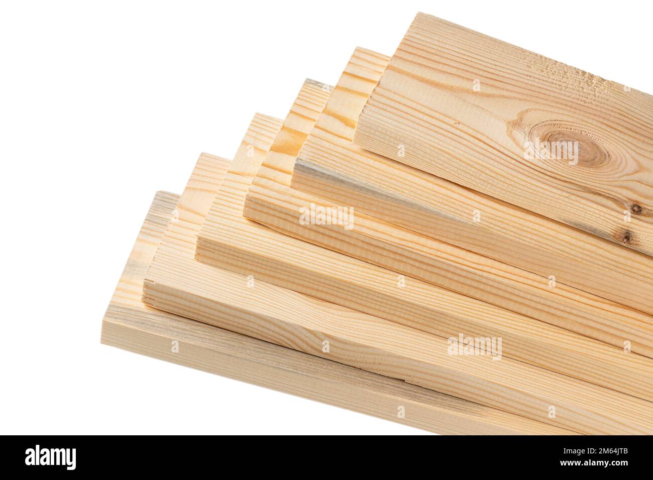 Wooden boards on white in a woodworking industry. stacks with pine ...