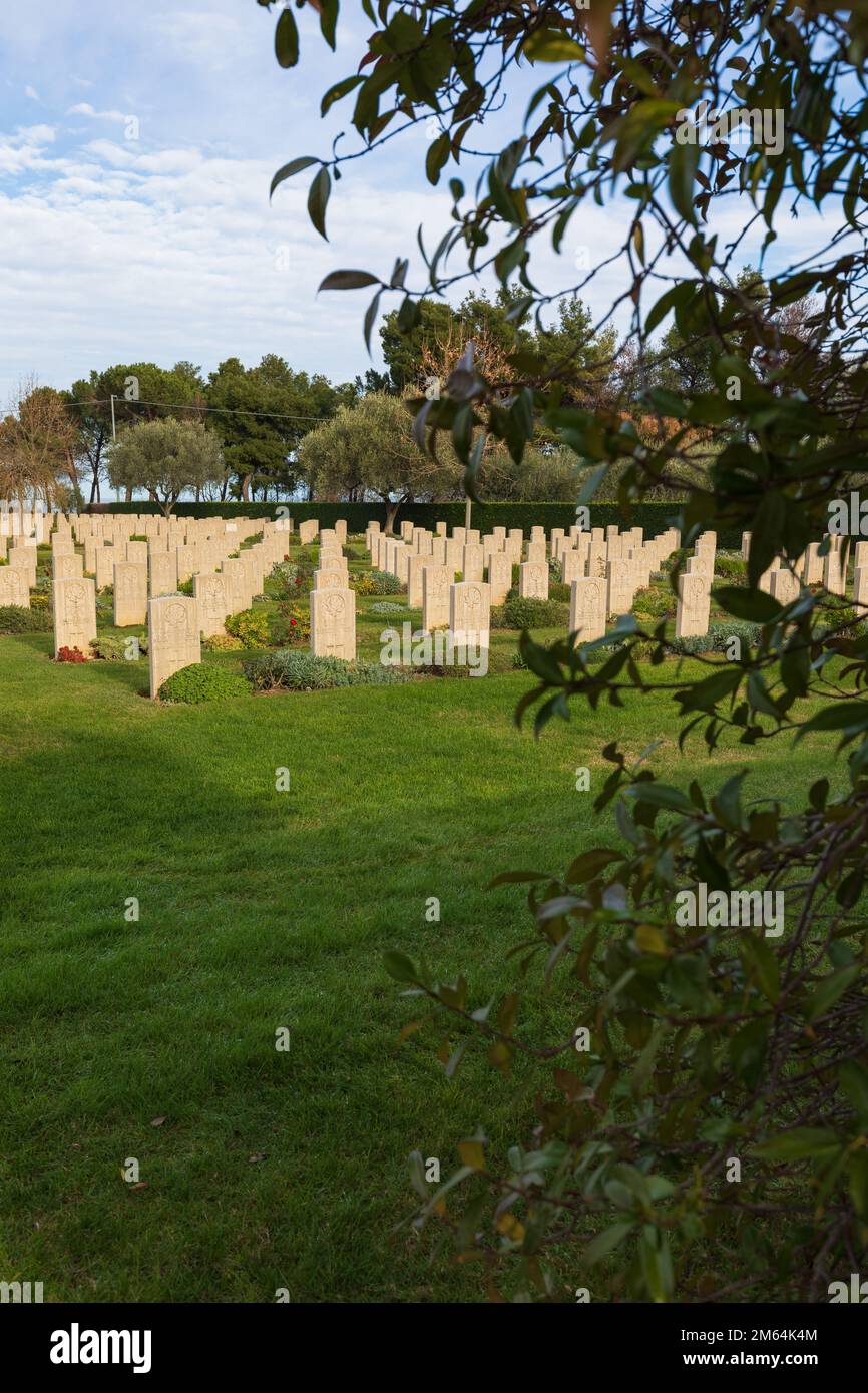 The Canadian military cemetery. Italy donated the land on which the ...