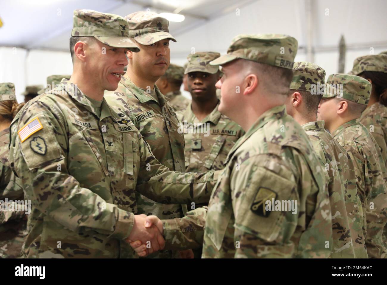 U.S. Army Col. Angel Estrada, commander of the 16th Sustainment Brigade ...