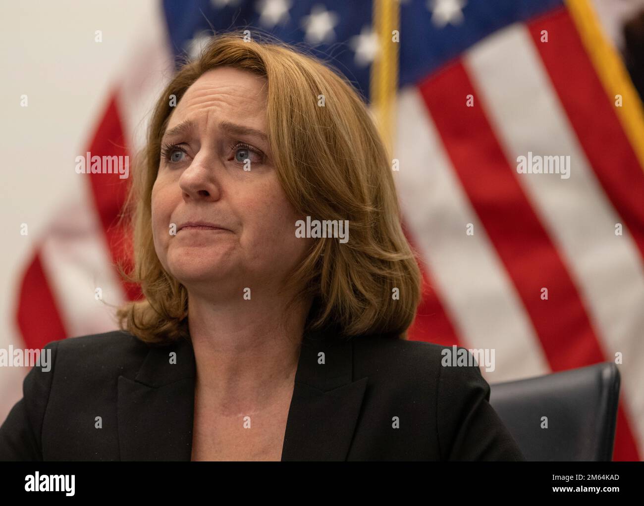 Deputy Secretary of Defense Dr. Kathleen H. Hicks speaks during a ...