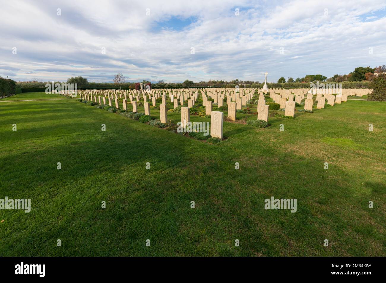 The Canadian military cemetery. Italy donated the land on which the ...