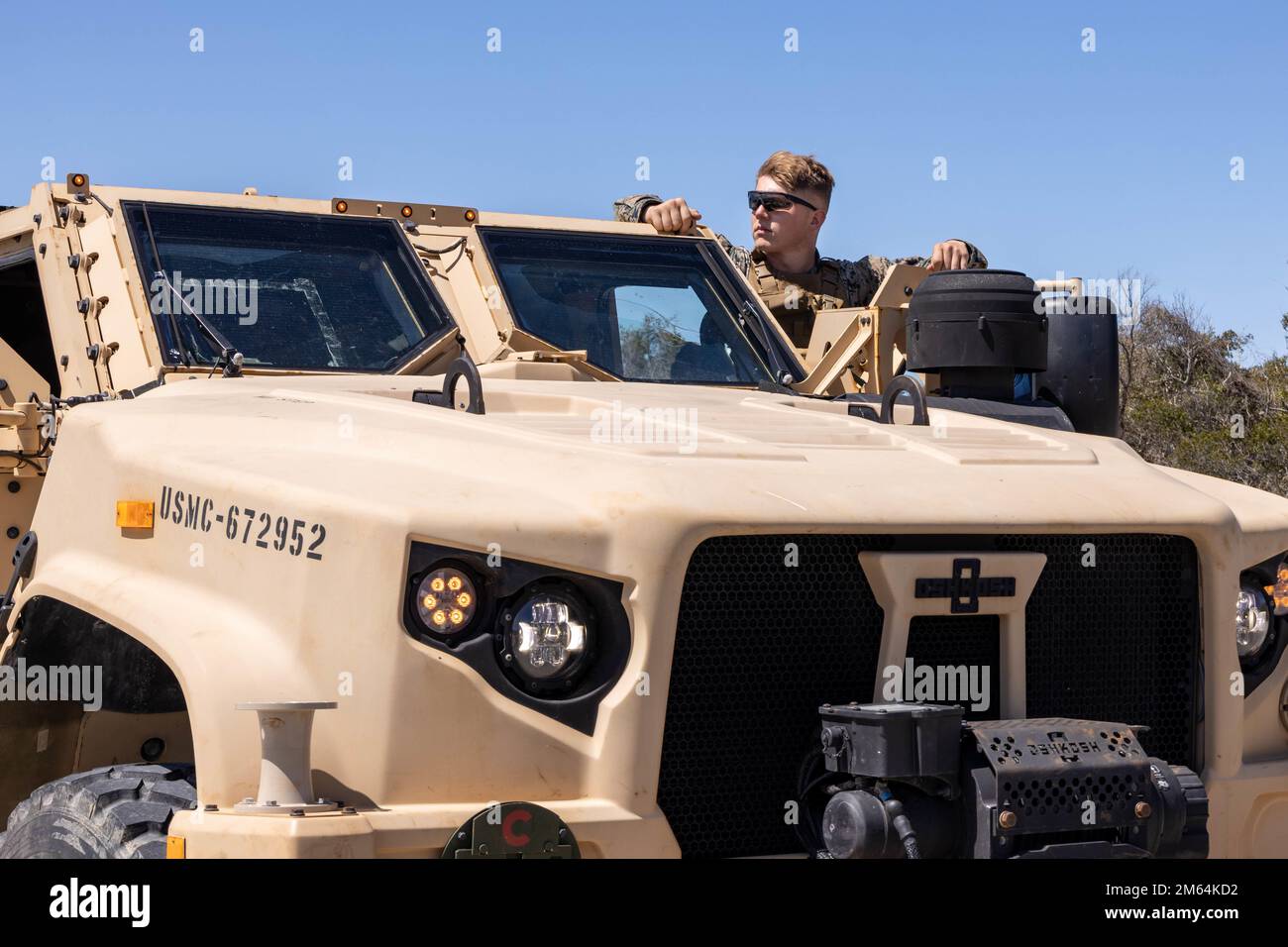 A U.S. Marine with Combat Logistics Battalion (CLB) 22, Combat ...