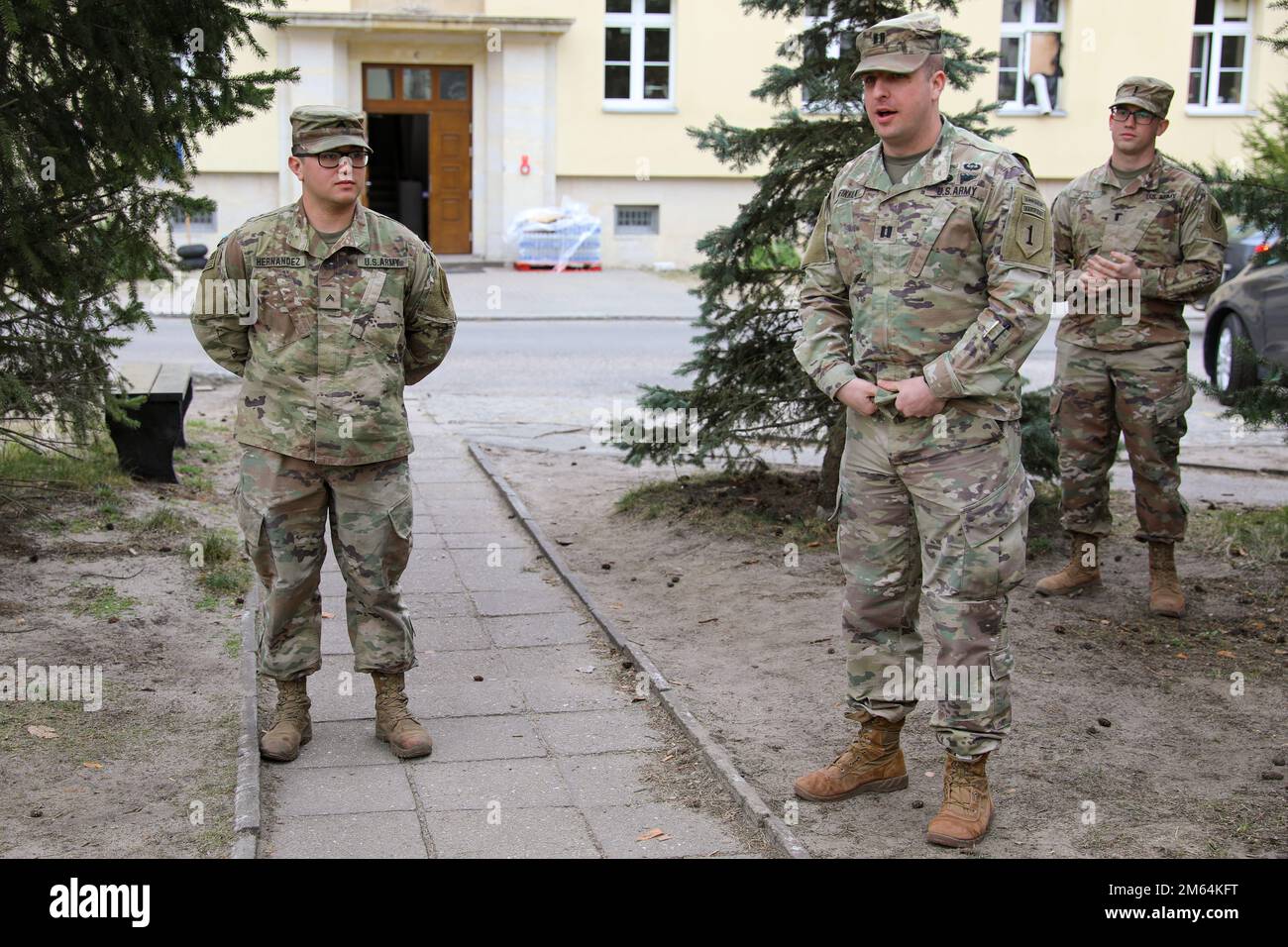 U.S. Army Capt. David Heikkila, commander of the Headquarters and ...