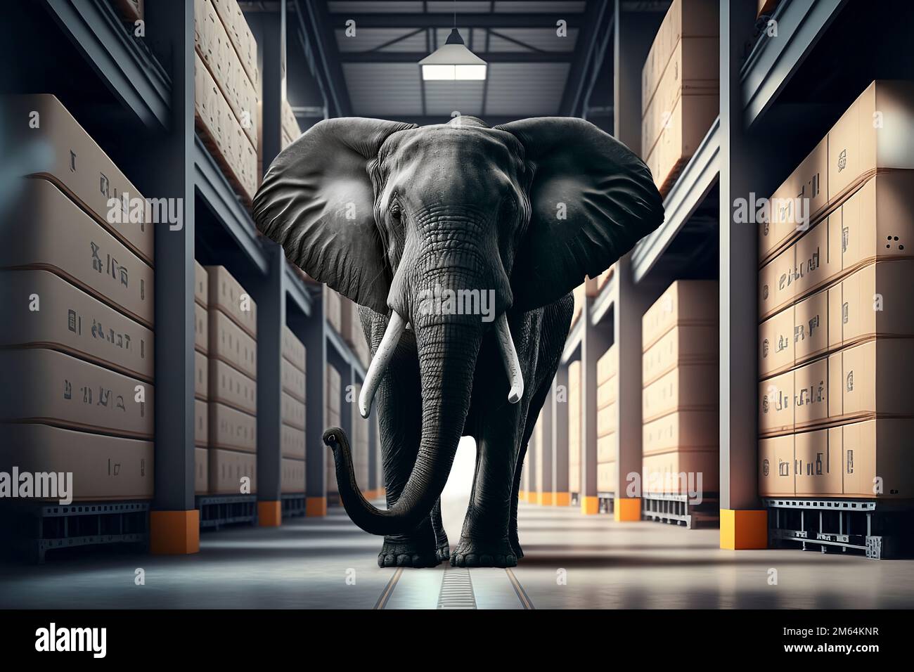 Elephant in a warehouse hi-res stock photography and images - Alamy