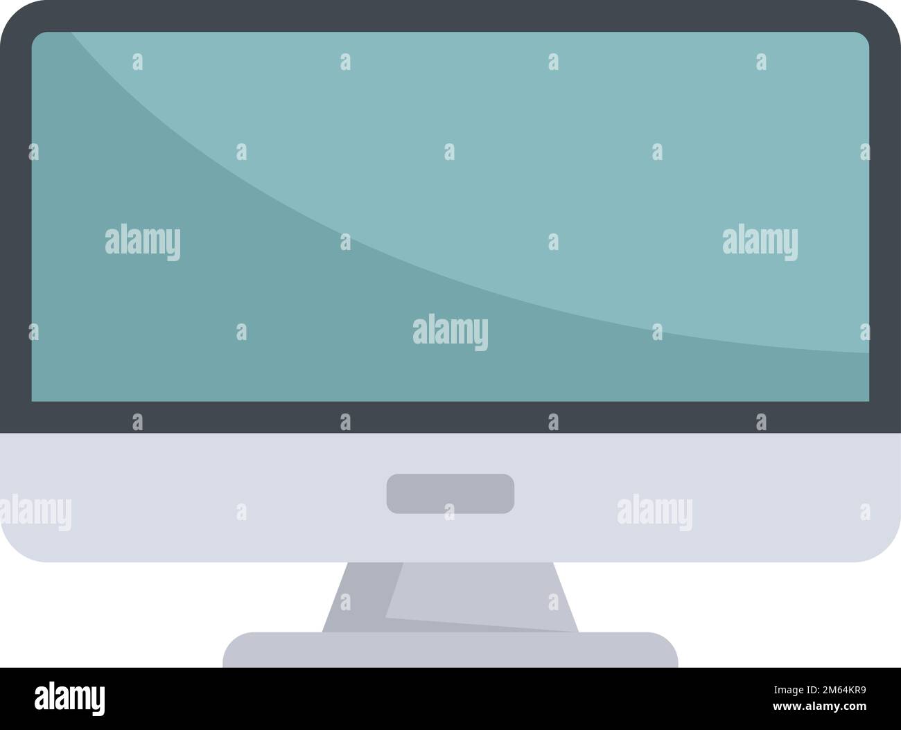 Business monitor icon flat vector. Computer pc. Display desktop isolated Stock Vector Image ...
