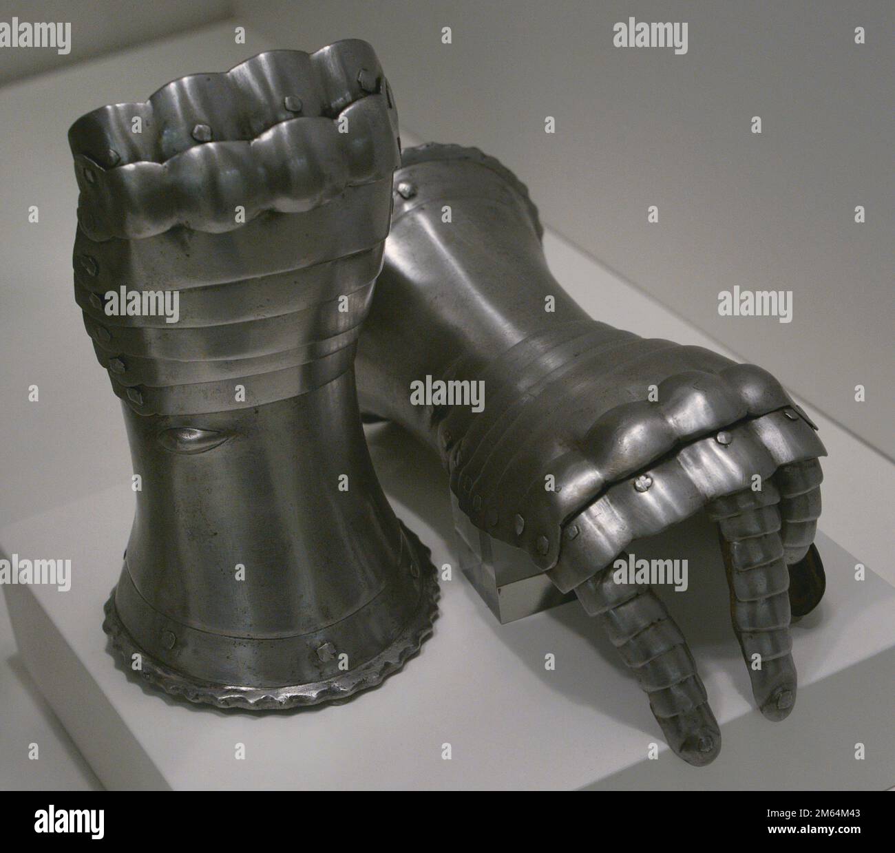 Armour. Gauntlets. Glove of metal plates which protected the hand. Pair ...