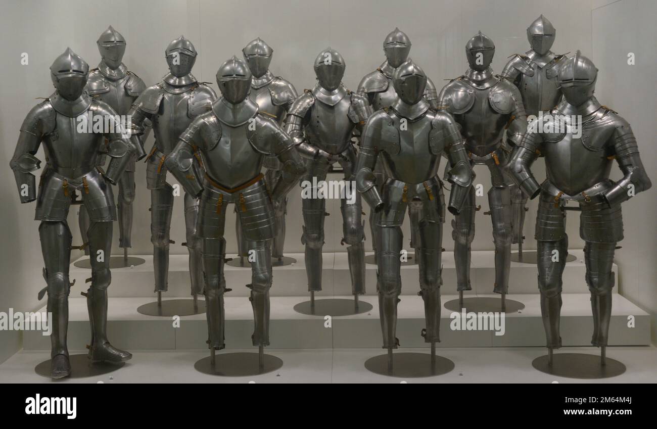 Suit of armour. Europe, 16th century. Army Museum. Toledo, Spain Stock ...