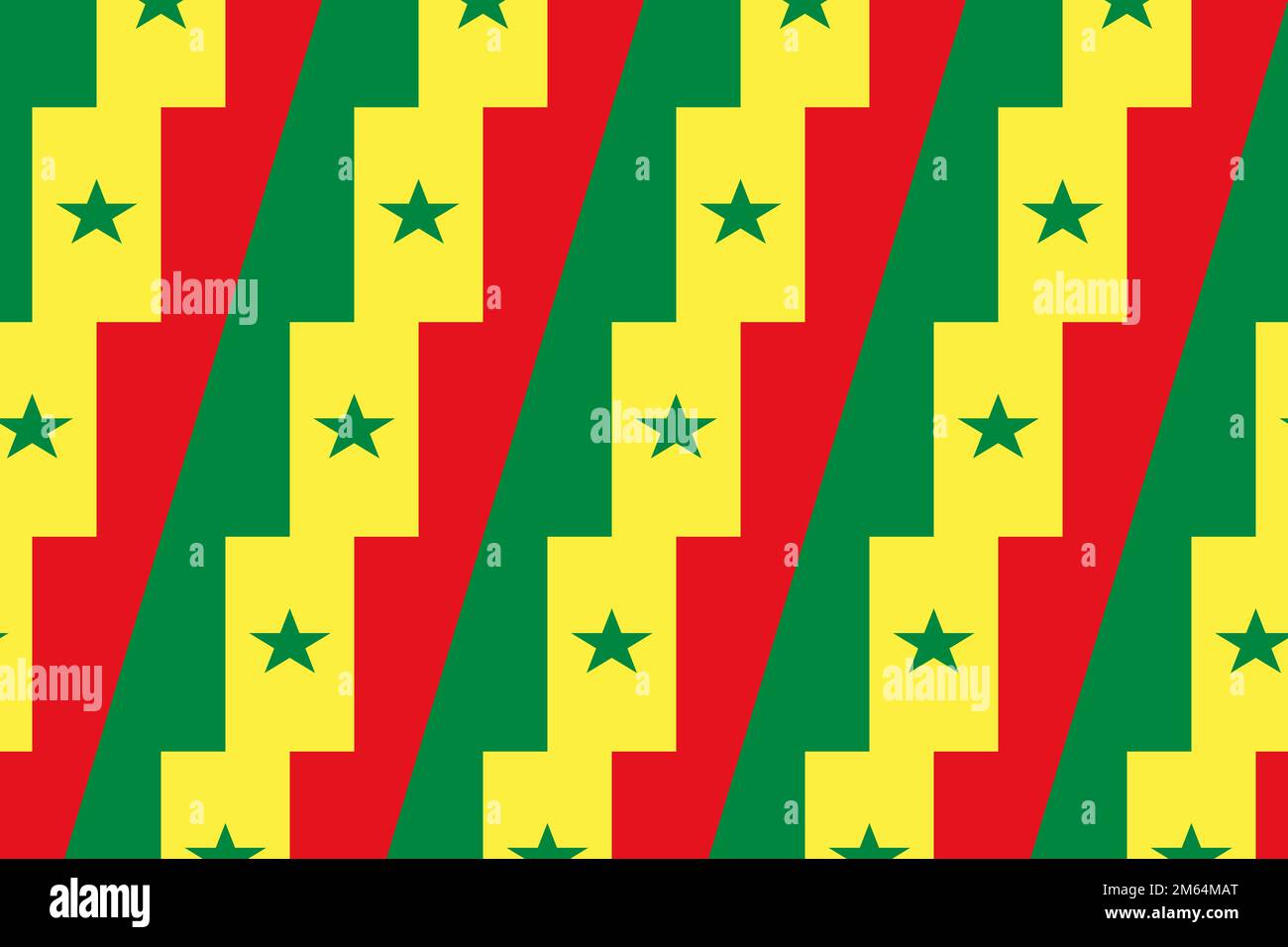 Geometric pattern in the colors of the national flag of Senegal. The ...