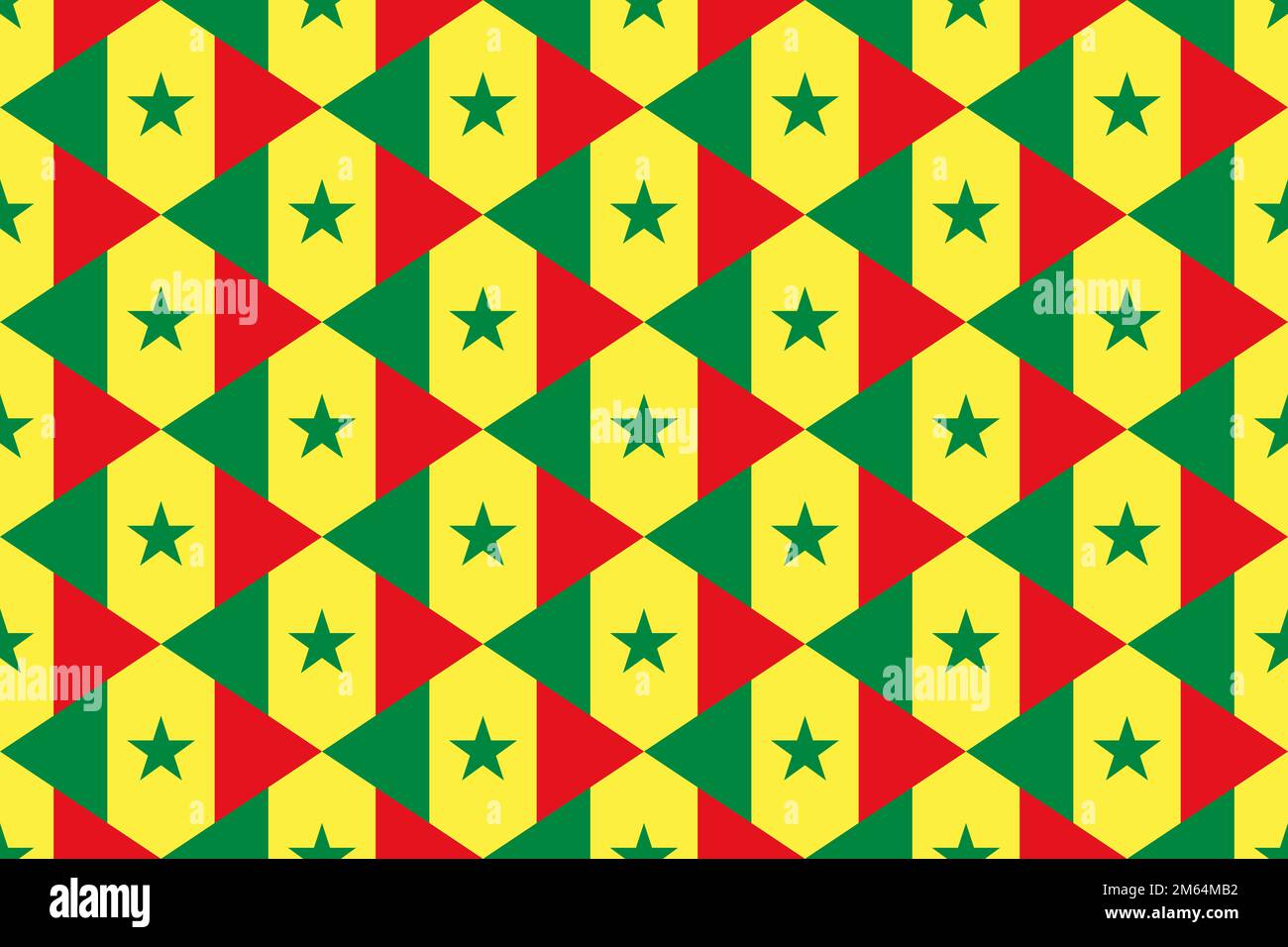 Geometric pattern in the colors of the national flag of Senegal. The ...