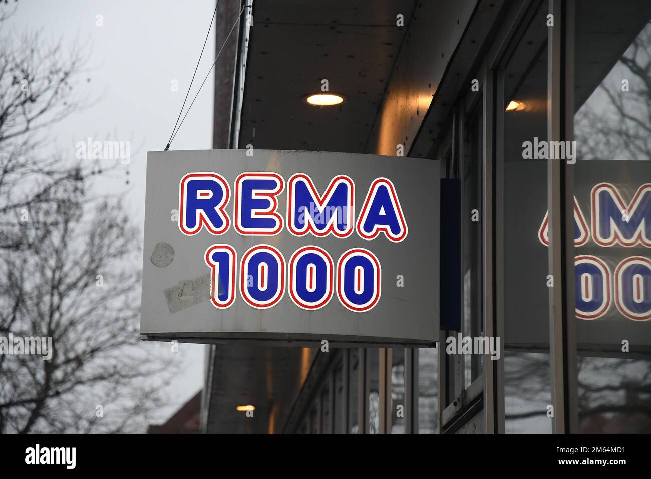 Jyerup/Denmark/02 January 2023/ Rema 1000 shopper at REMA 1000 grocery ...