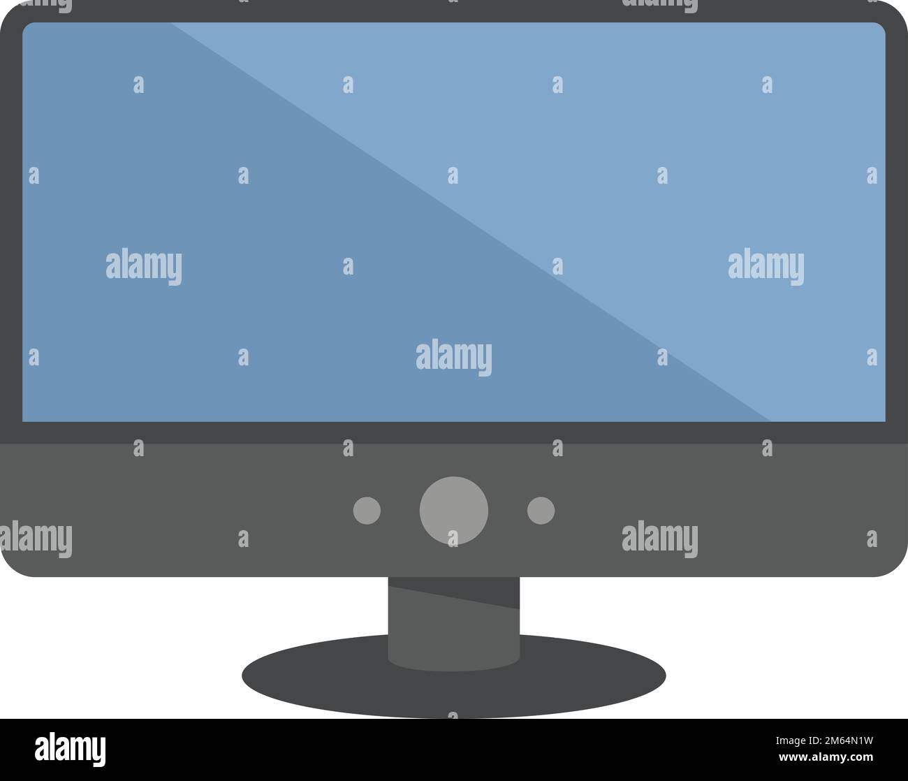 Dark monitor icon flat vector. Pc screen. Modern display isolated Stock Vector Image & Art - Alamy