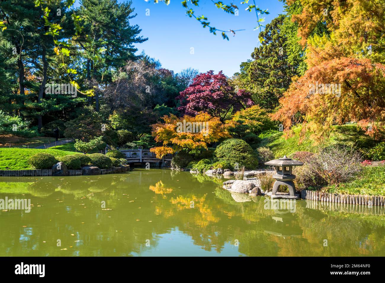 Japanese Hill-and-Pond Garden, Brooklyn Botanic Garden, founded in 1910 ...