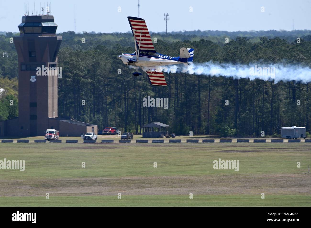 A pilot performs for the Shaw Air & Space Expo at Shaw Air Force Base ...