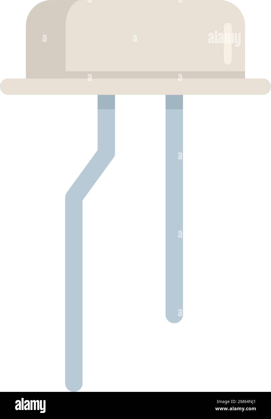 Diode icon flat vector. Led light. Semiconductor component isolated ...