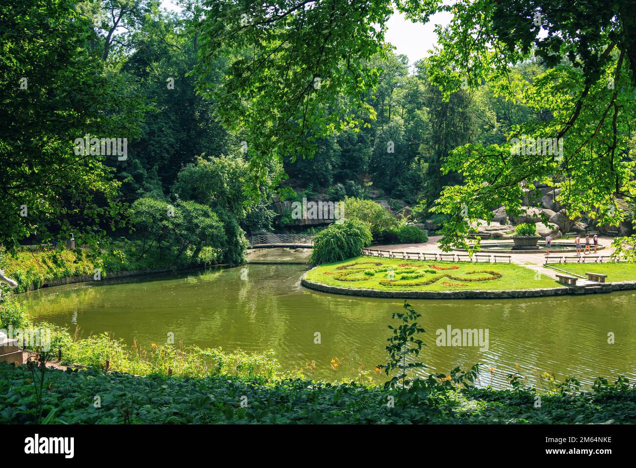 Uman, Ukraine – August 5, 2021: beautiful summer landscape of Sofiyivka ...