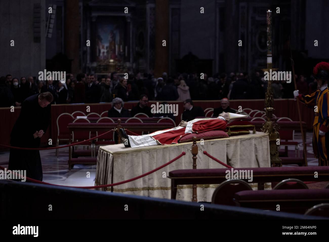Vatican City, Vatican, 2 January 2022. The body of late Pope Emeritus ...