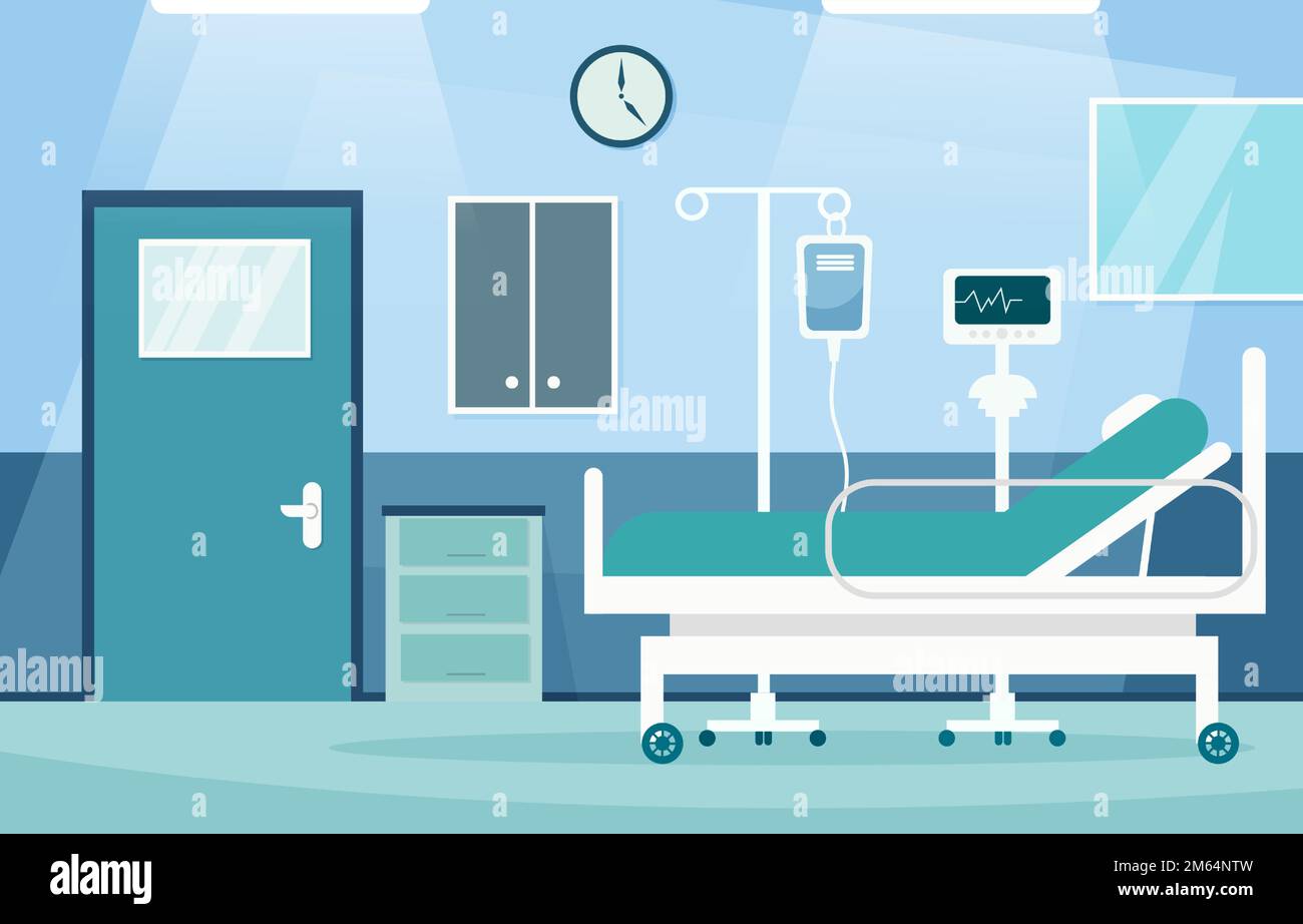 Inpatient department . Hospital scene . Flat design . Vector Stock ...