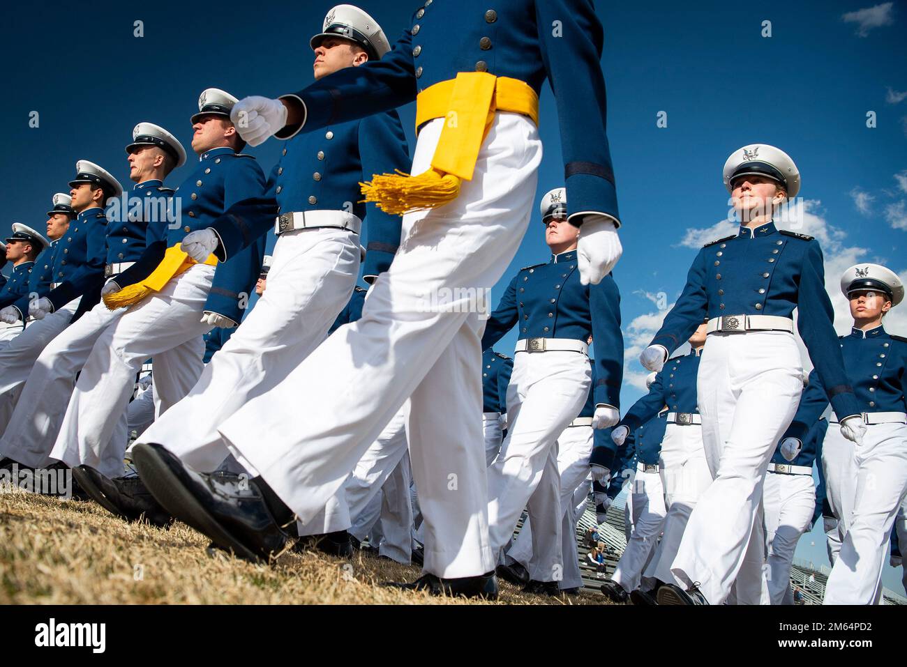 U.S. AIR FORCE ACADEMY, Colo. -- U.S. Air Force Academy cadets march in ...
