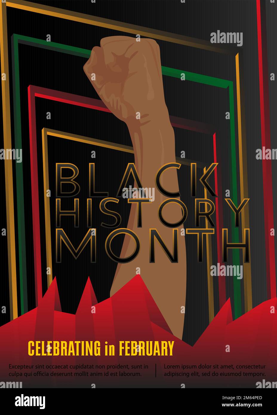 Luxury deluxe Black History Month (in February) Poster. Abstract event ...