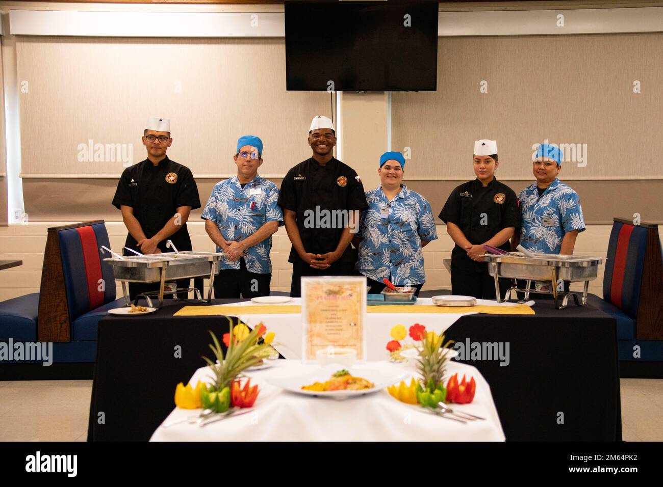 The competitors of the Chef of the Quarter competition pose for a photo ...