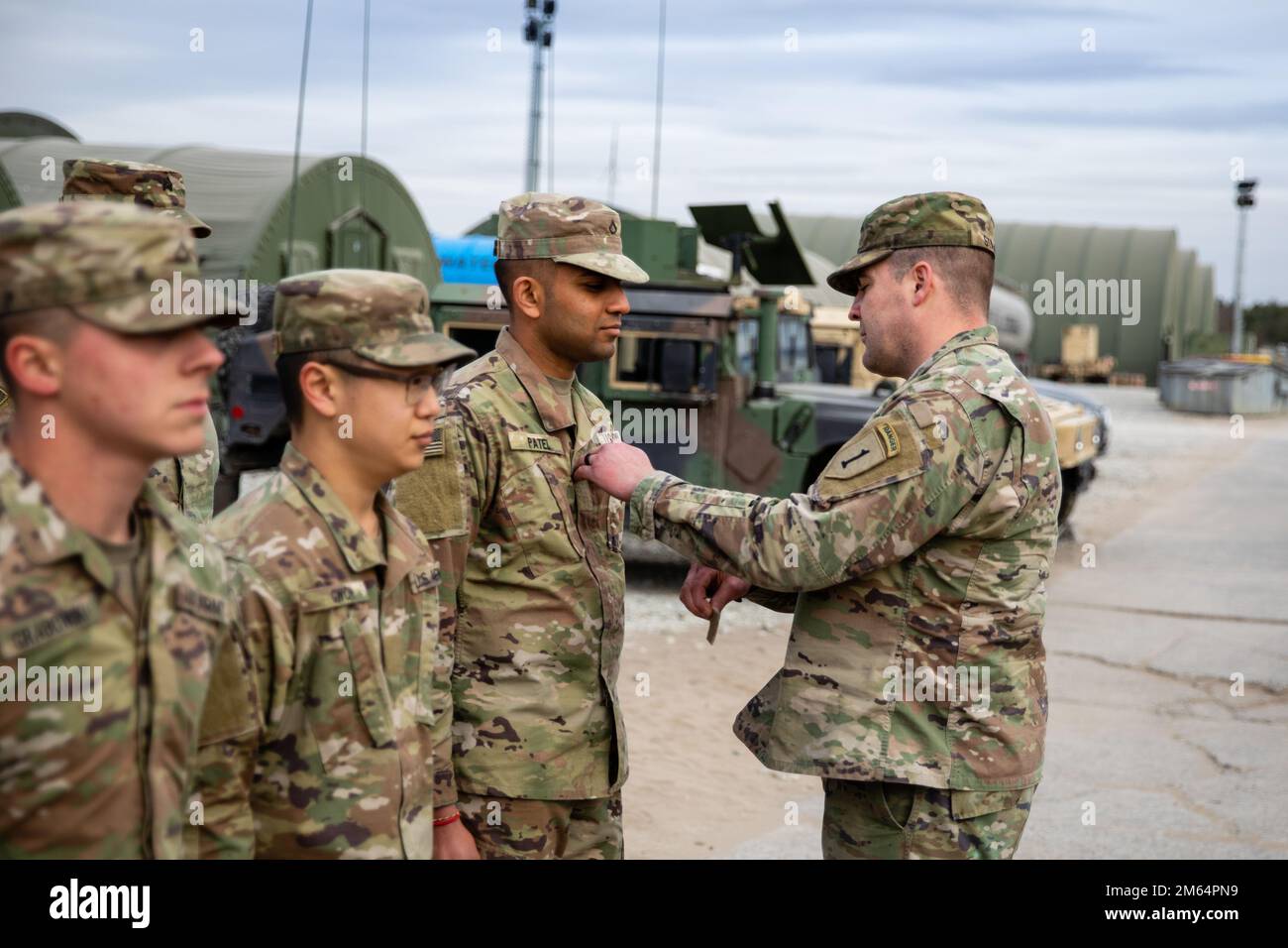 Capt. Jonathan Stamp, commander of the Headquarters and Headquarters ...