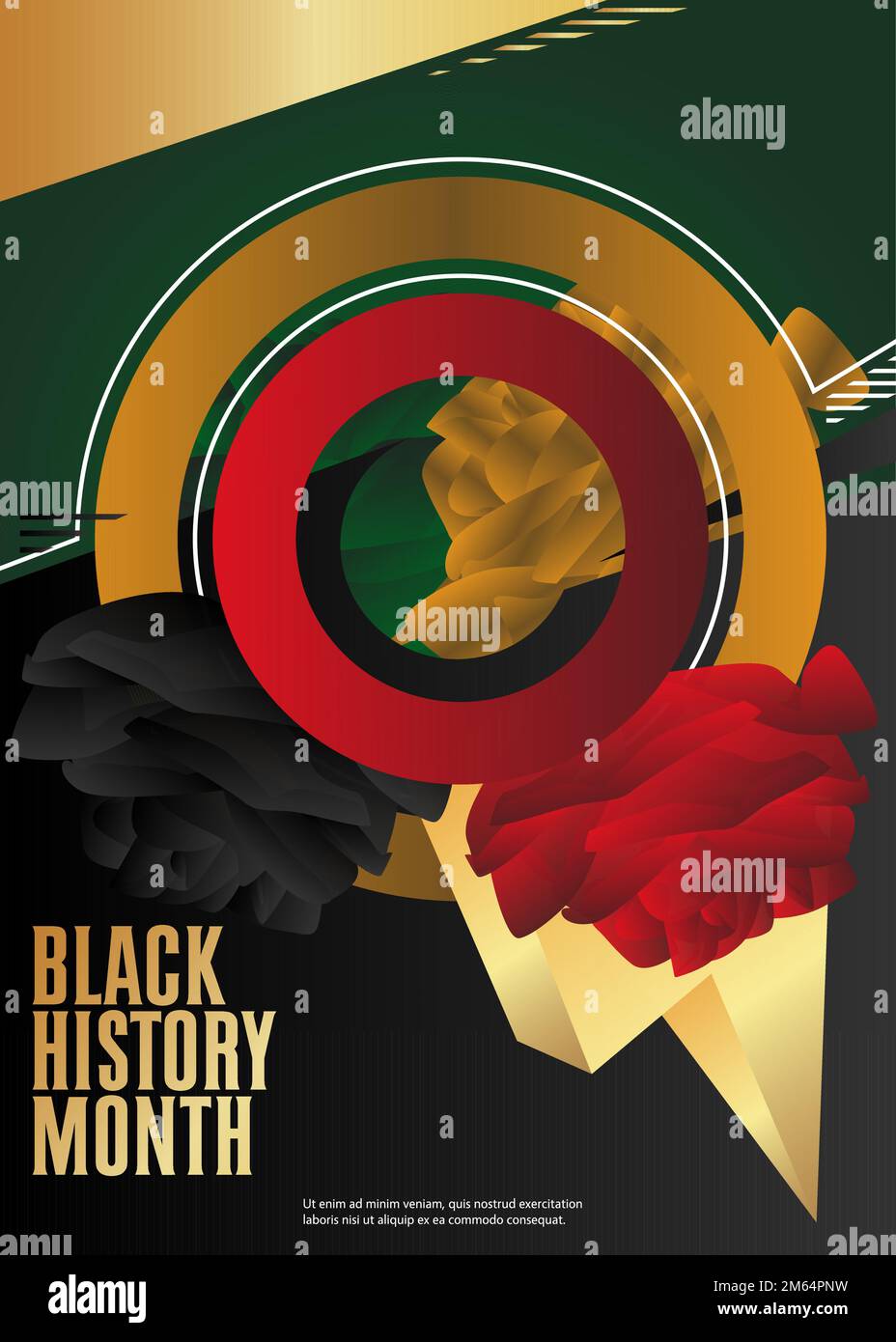 Luxury deluxe Black History Month (in February) Poster. Abstract event ...