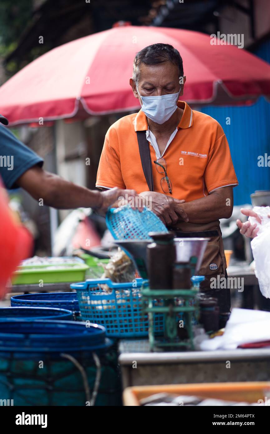 The traditional fish market, Pabean. Surabaya. Indonesia. January 2 ...