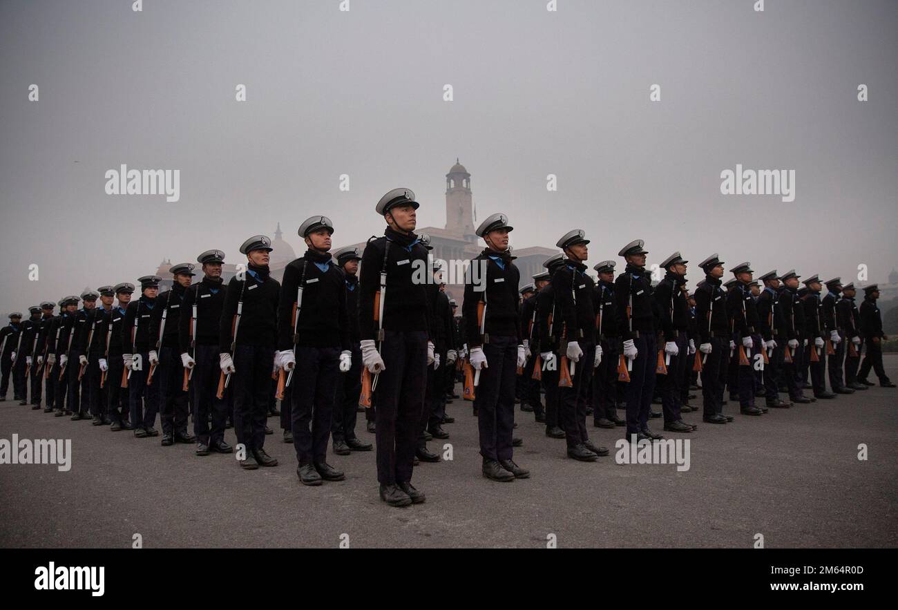 New Delhi, India. 2nd Jan, 2023. A rehearsal parade for the upcoming ...