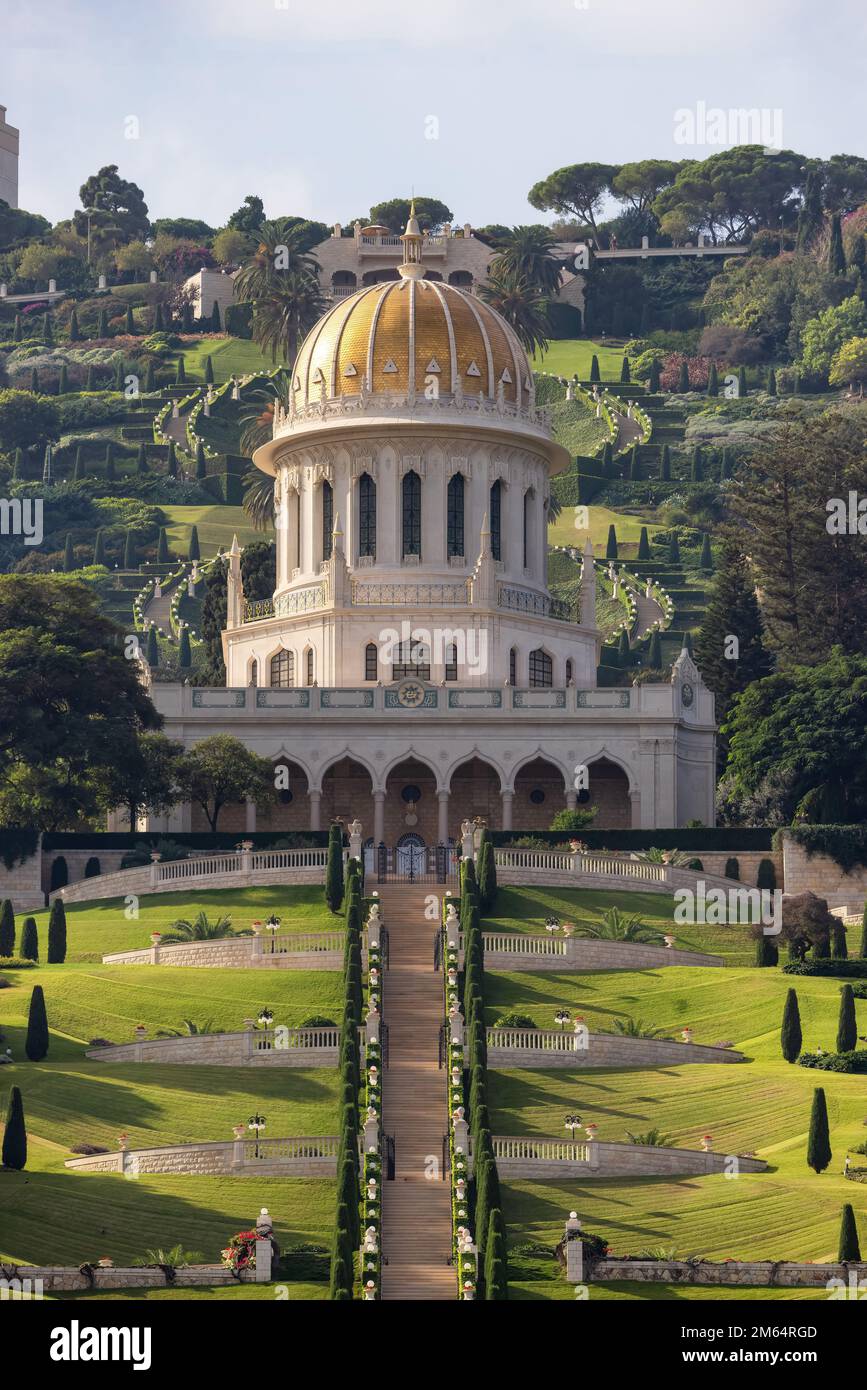 Bahai Gardens in Haifa, Israel. Tourist Attraction Stock Photo - Alamy
