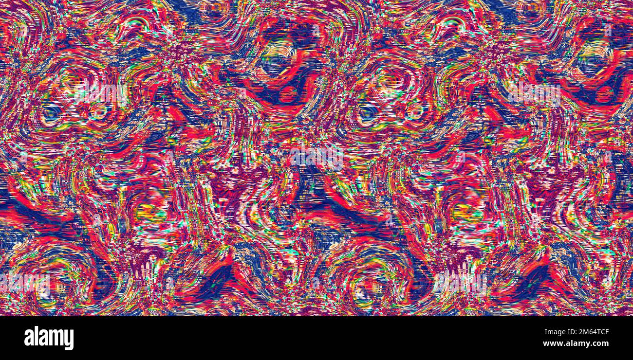 Vibrant pink distortion border. Bright colorful kitsch banner for fluid ...