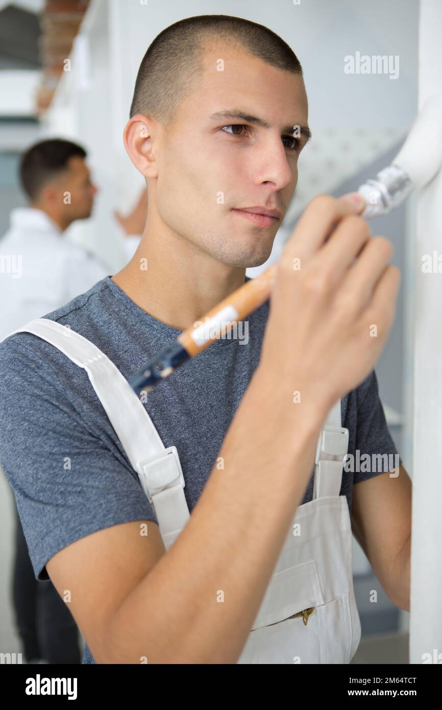 young apprentice painter in professional training Stock Photo - Alamy