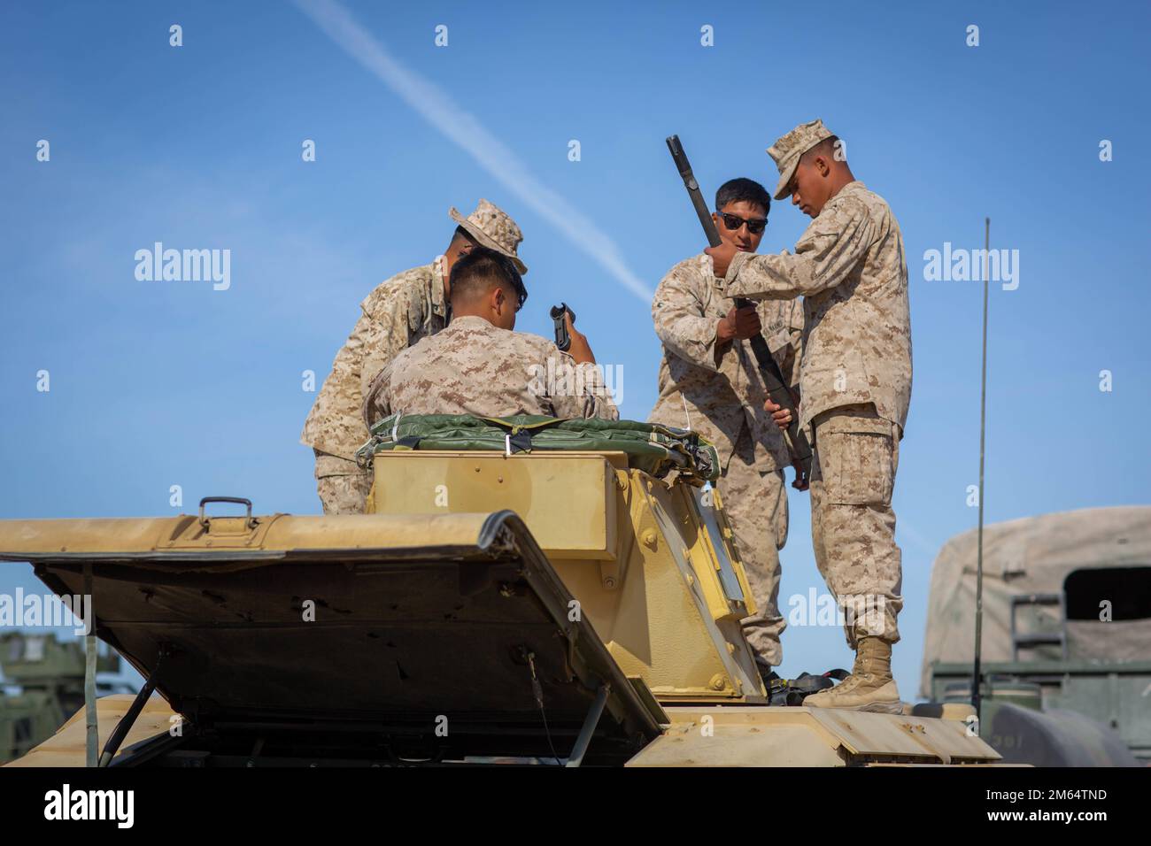 U.S. Marines with Combat Logistics Battalion 1, Combat Logistics Regiment 1, 1st Marine ...