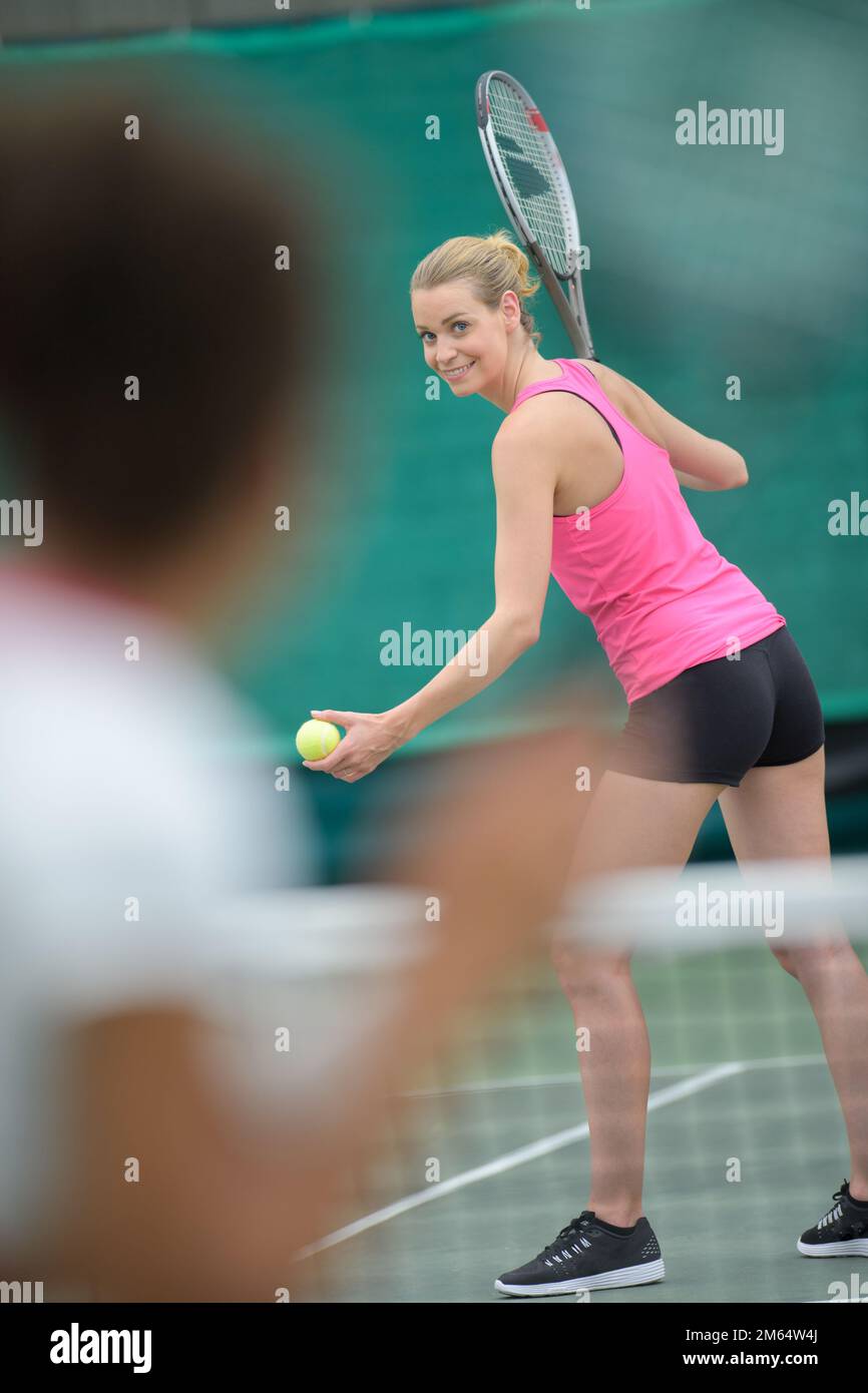 Closeup portrait female tennis player hi-res stock photography and ...