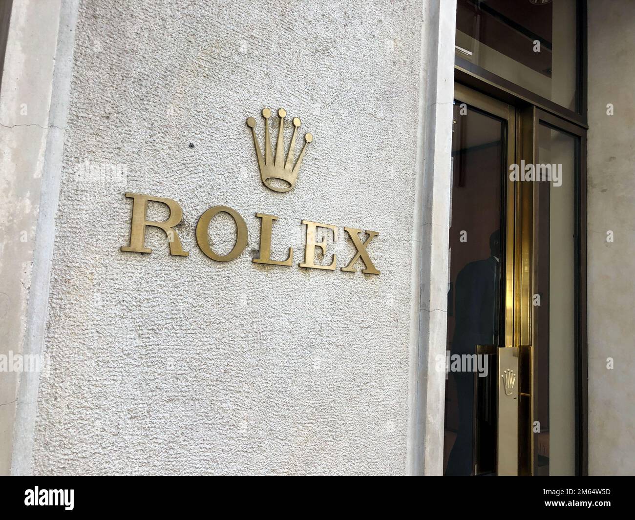 Milano, Italy. 02nd Jan, 2023. General view of Rolex store in Via Monte ...
