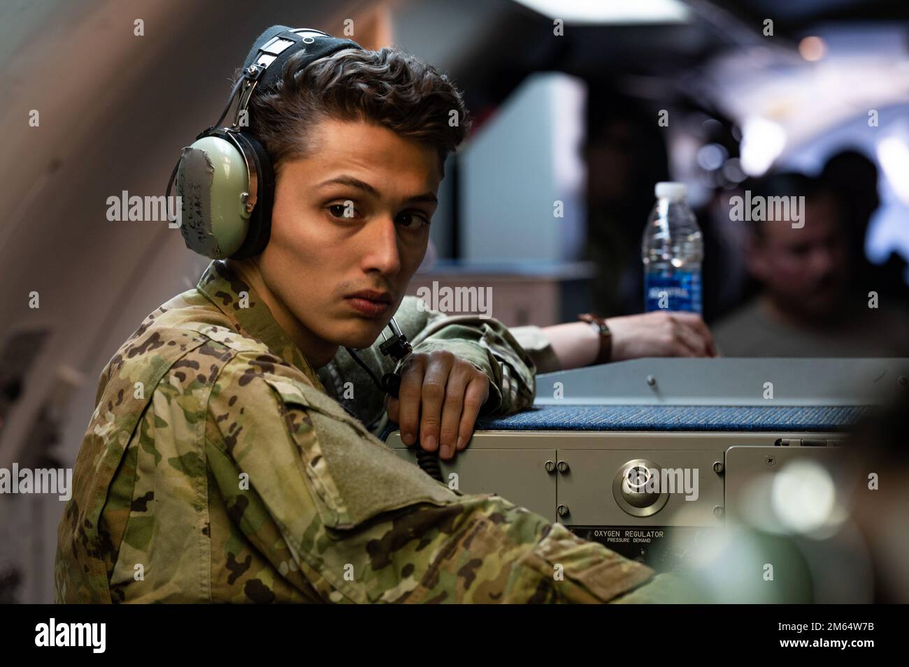 A mission system operator assigned to the 968th Expeditionary Airborne ...