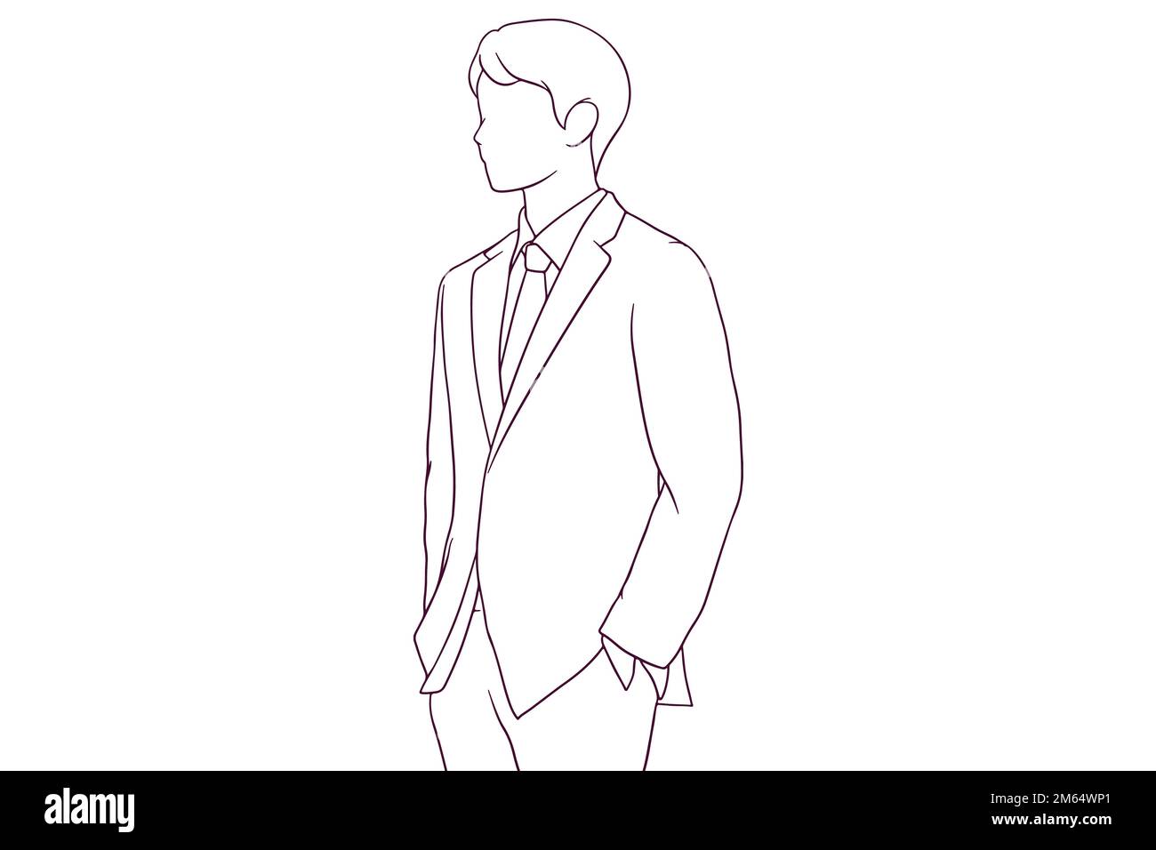 Drawn man in suit Cut Out Stock Images & Pictures - Alamy